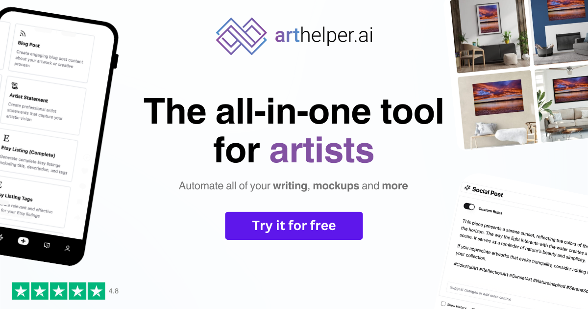 Best Website Builders for Artists - Free AI Builder Tool - ArtHelper.ai
